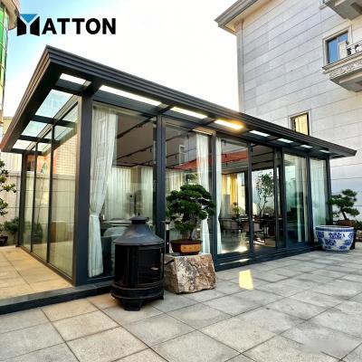 China Modern Custom Aluminium Conservatory Glass Balcony Garden Outdoor All Season Patio Veranda Garden Sunroom Victorian Conservatory for sale