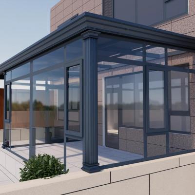 China Wholesale Aluminum Glass Sunrooms Aluminum Glass Conservator Greenhouse Sunrooms & Glass Houses for sale