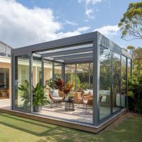 China Modern Aluminum Glass Conservatory Sunroom-Eco-Friendly Easy Installation Anti-Corrosion for Villa Park Farmhouse Outdoor Use for sale