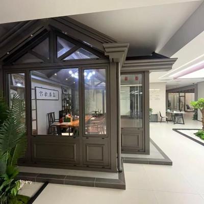 China High Quality Luxury Modern Prefabricated Custom Garden Sunrooms Glass House Aluminum Glass Conservatory Outdoor Greenhouses for sale