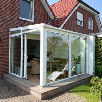 China Modern Villa Tempered Glass Sunroom Aluminum Glass Conservatory  Stylish and Durable Design Outdoor Use for sale
