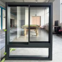 China Factory Direct Modern Sliding Glass Aluminum Windows Stainless Steel Windproof for Bedroom Kitchen School Use for sale