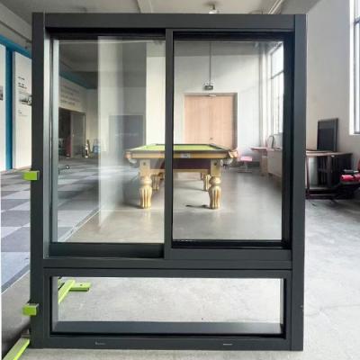 China Modern Design Sliding Aluminum Glass Window with Stainless Steel Screen Windproof Total Solution for Schools for sale