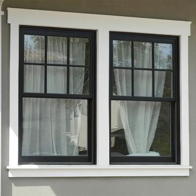 China Premium Modern Soundproof Waterproof Heat Insulation Aluminum Vertical Sliding Double Hung windows for Promotion for sale