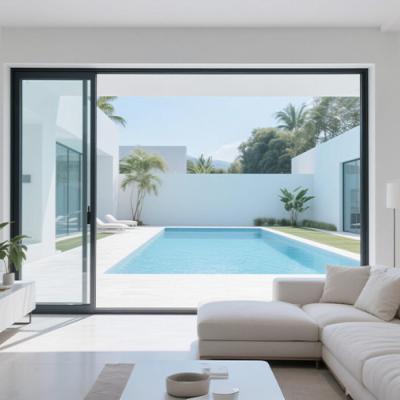 China High Quality Aluminum Heavy Sliding Door with Thermal Insulation Double Layered Glass for Interior Use School Saloon Apartments for sale