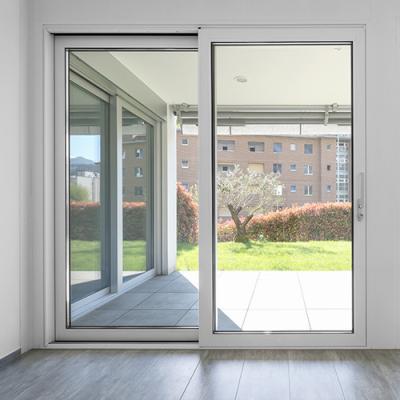 China Modern Designed High Quality Aluminum Alloy Framed Sliding Door Thermal Insulation Double Layered Tempered Glass for Interior for sale
