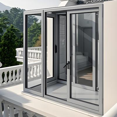 China YATTON Aluminum Casement Door Modern Thermal Break Waterproof Stainless Steel Screen Netting Total Solution for Kitchen Home for sale