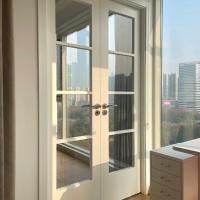 China Customized French Door Waterproof Thermal Break Aluminum Door Window Material for Apartment Villa Warehouse with 5-Year Warranty for sale