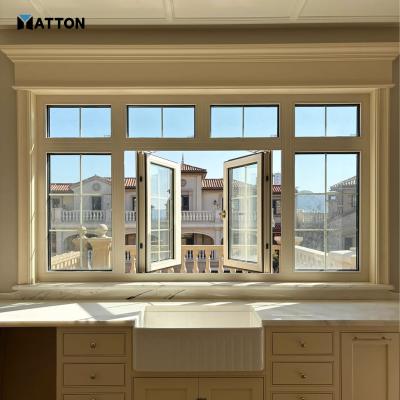 China French Hurricane-Proof Waterproof Aluminum Door & Window Thermal Break 5-Year Warranty for Courtyard School Warehouse for sale