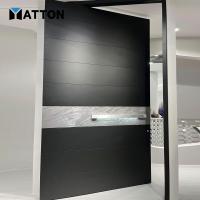 China Low-cost Soundproof and Waterproof Aluminum Entrance Pivot Door for Residential Villa Security Front Door for sale