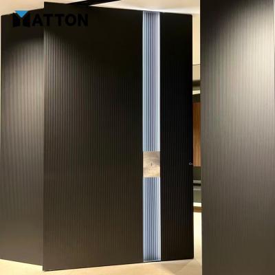 China High-performance Exterior Pivot Door Luxury Security Aluminum Entrance Door Modern Home Front Apartment Hotel Villa for sale