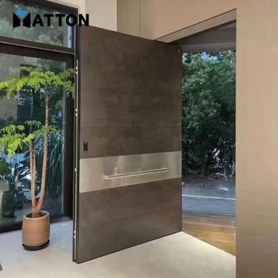 China Modern Entrance Pivot Door Aluminum Exterior Large Security Front Entry Doors for Houses with High Performance for sale