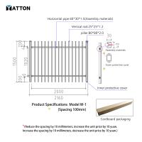 China Modern Design Easy-to-install Safe Aluminum Waterproof Railing Fence Panels Suitable for Balconies Gardens and Courtyards for sale