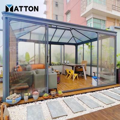 China Factory Direct Manufacturers Custom Courtyard Garden Independent Sun Room Glass Aluminium Conservatory Modern Houses for sale
