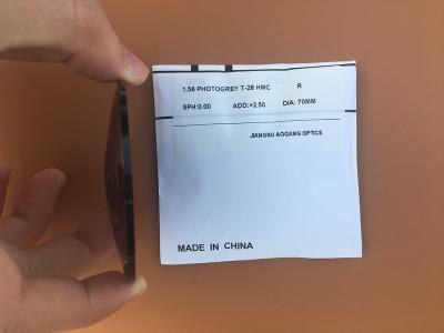 China HMC Reading Glasses Transition Lenses , 1.56 Round Top Prescription Photochromic Lenses for sale