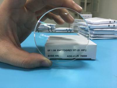 China Round Top Semi Finished Lens Blanks Bifocal Vision SF 1.56 Photochromic Type for sale