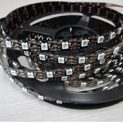China 5V WS2812b Black PCB Strips Light RGB for sale