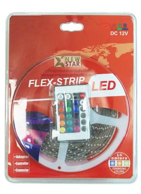 China RGB Led Strip Kit with Power supply and Remote, Blister Led Strip, DC12V LED Strip Kit for sale