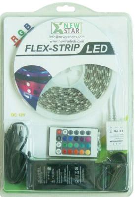 China Led Strip with 24key Remote and power supply, RGB Blister Led Strip, DC12V LED Strip Kit for sale