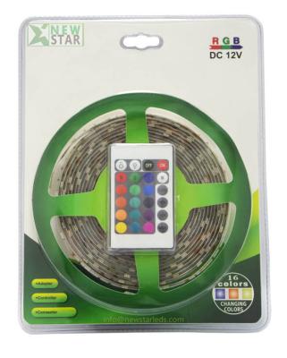 China IR remote RGB Led Strip kit, 5050 smd Blister Led Strip, DC12V LED Strip Kit for sale