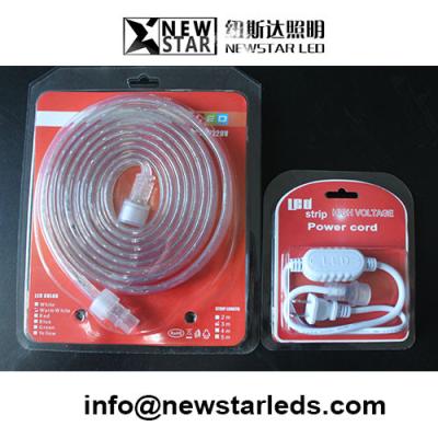 China 3M White/Warm White 2835 SMD waterproof 300 LEDs Strip light 220v Blister package for sale