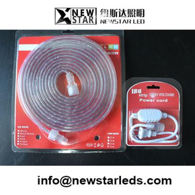 China 5M Blister package White 2835/3528/5630/3014SMD LED Strip Light Waterproof 110V 220v for sale