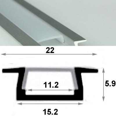 China 8-10mm width PCB aluminum profile 3528 5050 5630 strip light U shape Al channel for sale