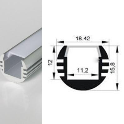 China Al channel 10mm width PCB strip U shape aluminum profile for 3528 5050 5630 strip light for sale