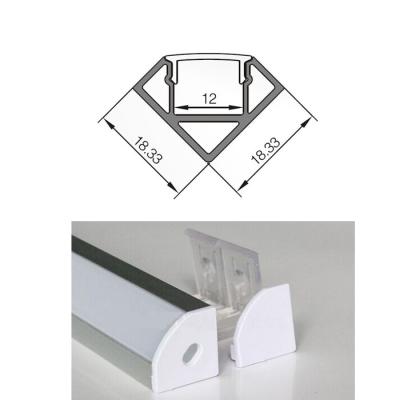 China V shape surface mounted aluminum channel accessory Used for 12mm PCB SMD 3528, 2835, 5050 and 5630 led strips lights for sale