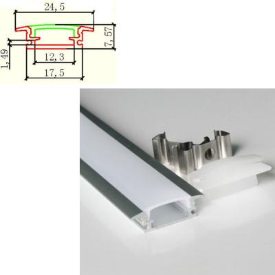 China 8-12mm PCB led strips U shape surface mounted aluminum channel accessory Used for 3528, 2835, 5050 and 5630smd for sale