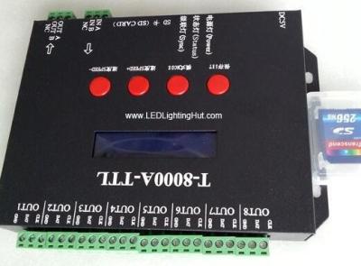China T-8000A SD Card WS2801 WS2811 WS2812 LPD6803 TM1903 DMX512 RGB Digital Addressable RGB Strip LED Controller for sale