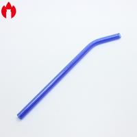 China Customized High Borosilicate Glass Drinking Straws colorful for sale