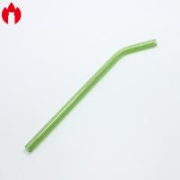 China Transparent Green Borosilicate Glass Tubing Straw for sale
