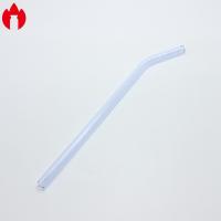China 8*200mm Blue Color Borosilicate Glass Straw For Drinking for sale