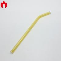 China Customized High Borosilicate Glass Drinking Straws colorful for sale