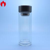 China Double Layer Insulation High Borosilicate Glass Water Bottle for sale