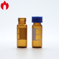 China 1.5ml Amber Screw Mouth Glass Vial With 9-425 Plastic Cap Laboratory for sale