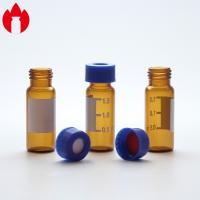 China 1.5ml Amber Screw Mouth Glass Vial With 9-425 Plastic Cap Laboratory for sale