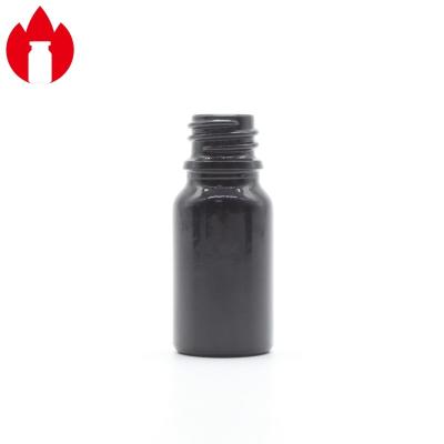 China 10ml Black Essential Oil Glass Bottle Screw Top Glass Material for sale