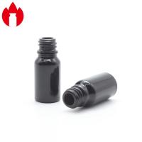 China 10ml Black Essential Oil Glass Bottle Screw Top Glass Material for sale