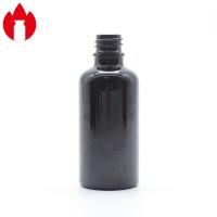 China 50ml Black Essential Oil Glass Screw Top Vials For Cosmetic for sale
