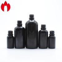 China 10ml Black Essential Oil Glass Bottle Screw Top Glass Material for sale