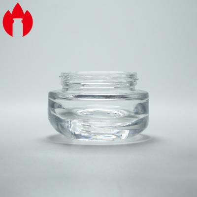 China Cosmetic Cream Clear Glass Vial 5ml Frosting Treatment for sale