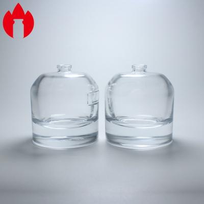 China 90ml Clear Cosmetic Perfume Moulded Glass Bottle for sale