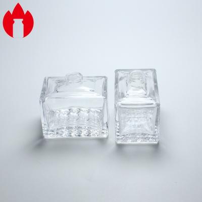 China 20ml Clear Square Perfume Glass Vial Printing Hot Stamping for sale