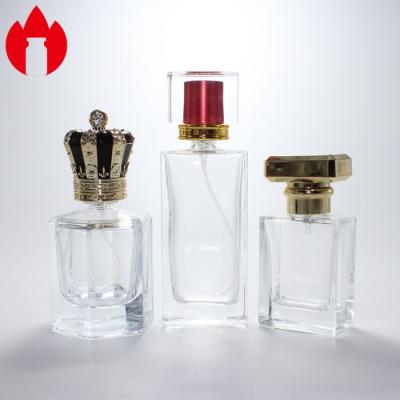China 30ml 50ml 100ml Luxury Cosmetic Perfume Glass Bottle for sale