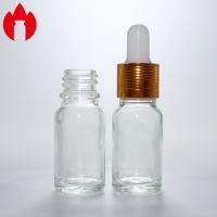 China 10ml Clear Cosmetic Essential Oil Dropper Glass Bottle Vial for sale