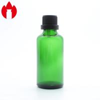 China 50ml Green Cosmetic Essential Oil Glass Bottle Vial for sale