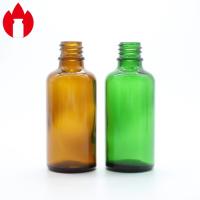 China 50ml Clear Amber Blue Green Essential Oil Cosmetic Glass Bottle Vial for sale