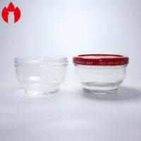 China Customized Glass Bowl Container With Metal Cover for sale